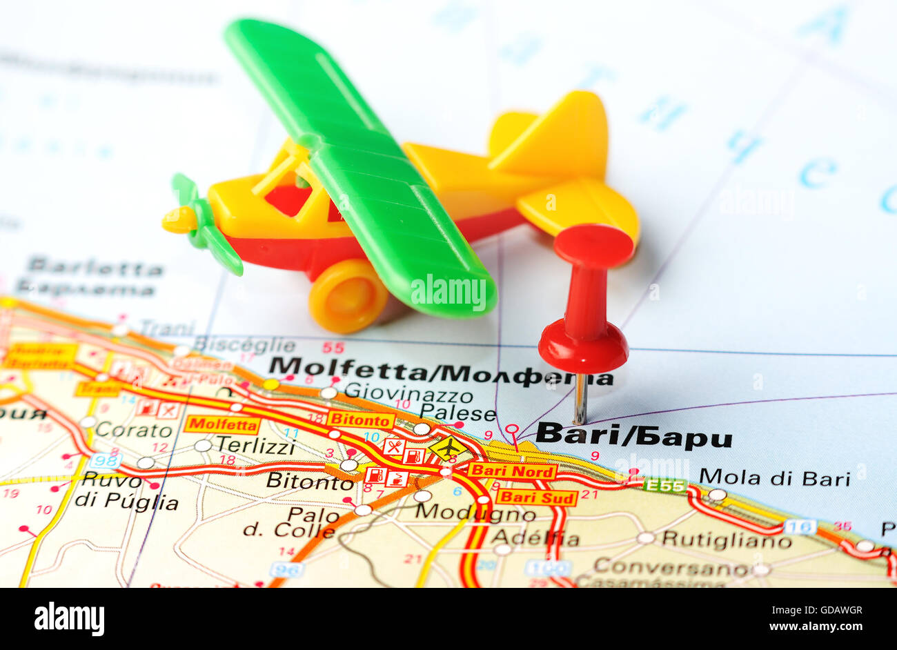 Map of bari hi-res stock photography and images - Alamy