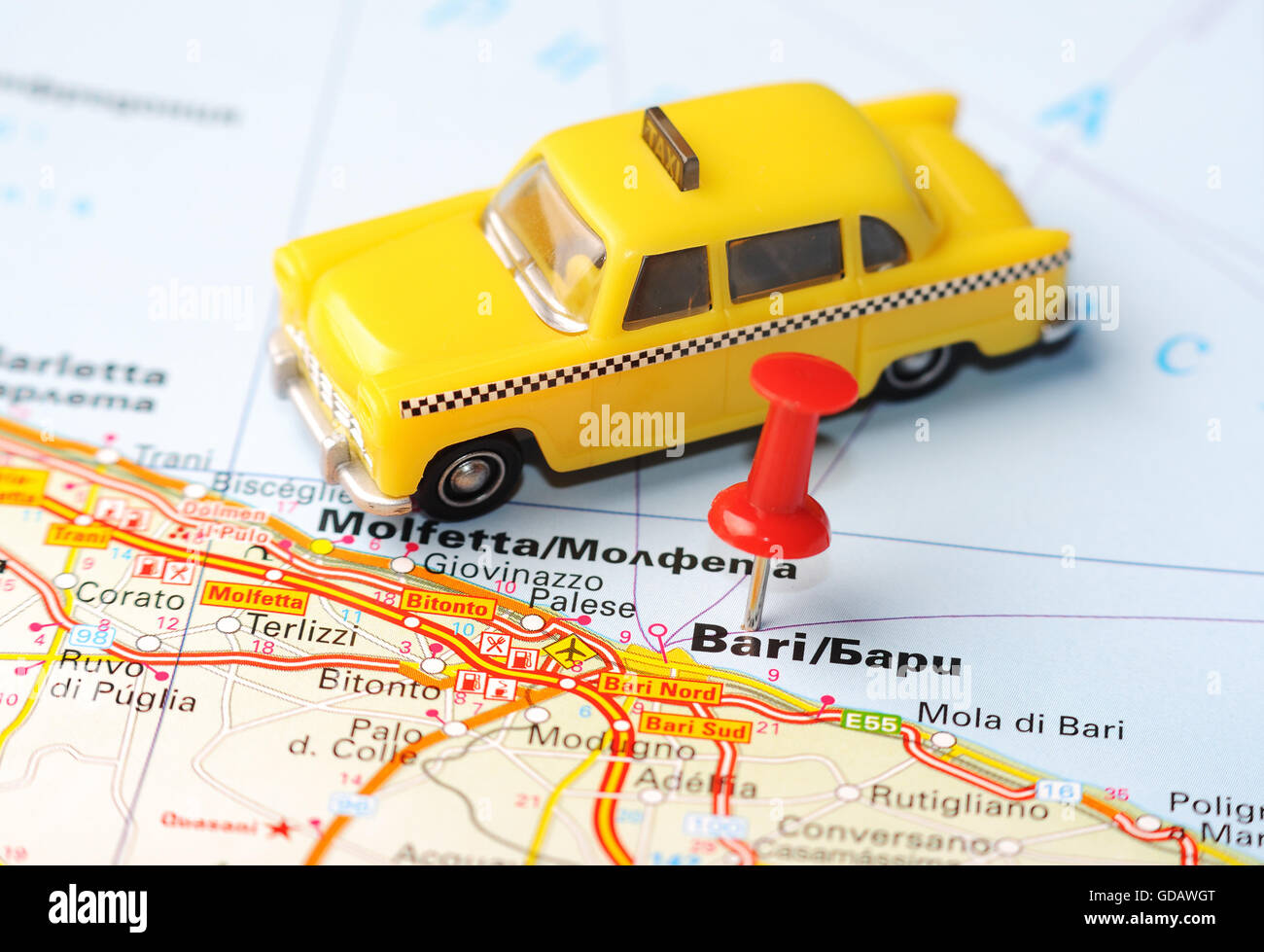 Map of bari hi-res stock photography and images - Alamy