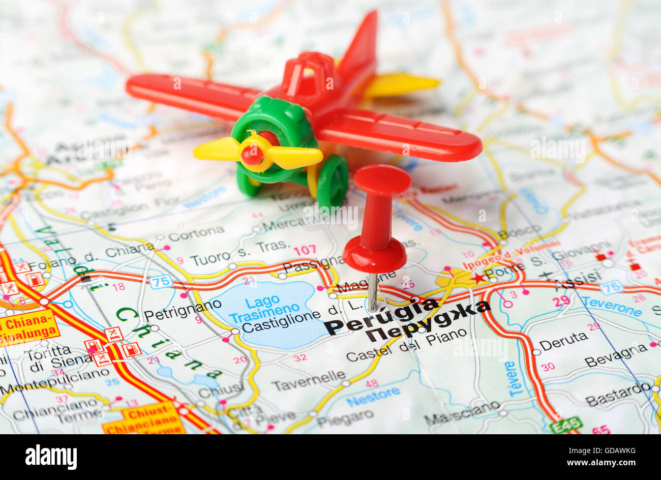 Map of perugia hi-res stock photography and images - Alamy