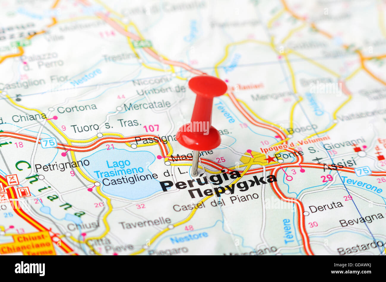 Map of perugia hi-res stock photography and images - Alamy