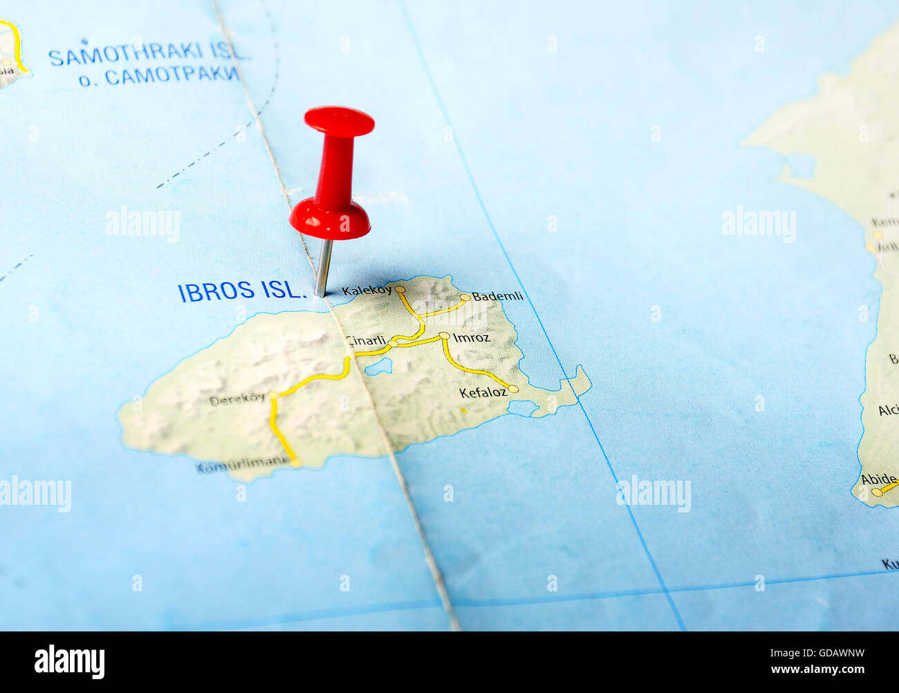 Island imbros map hi-res stock photography and images - Alamy