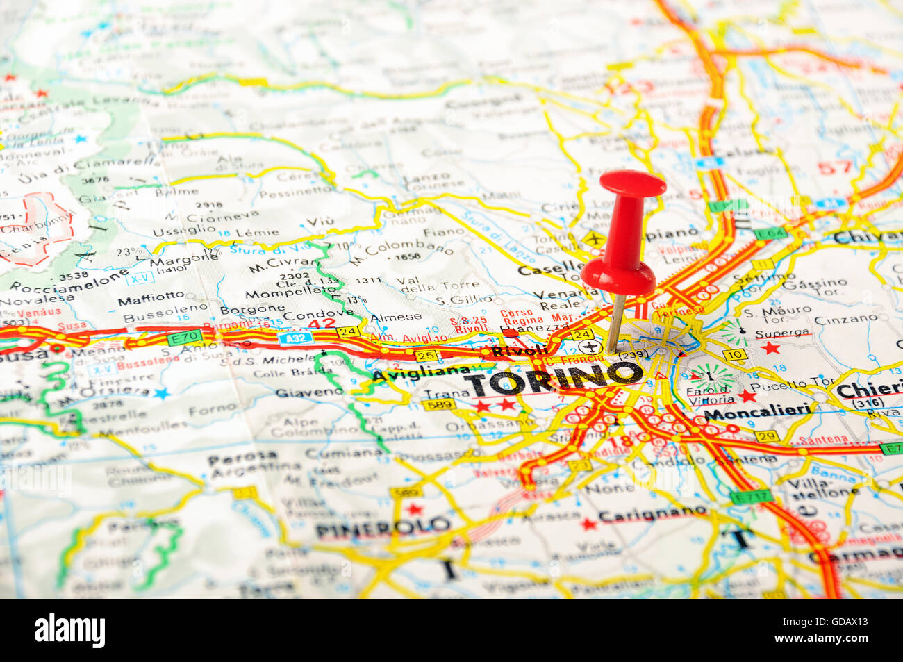 Torino map hi-res stock photography and images - Alamy
