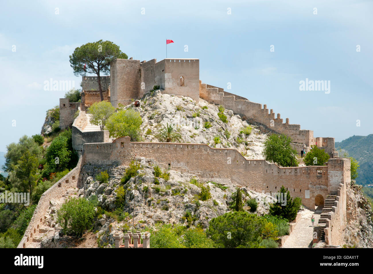 Castle of Xativa - Spain Stock Photo - Alamy