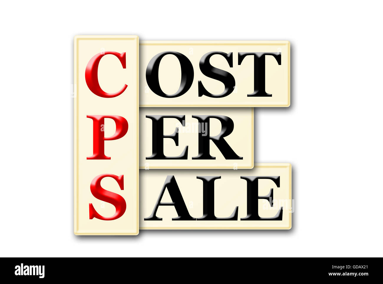 CPS -cost per sale acronym on white background Stock Photo - Alamy
