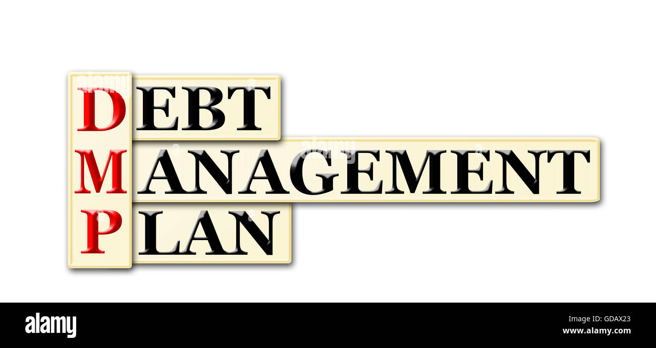 DMP - Debt Management Plan acronym on white background Stock Photo - Alamy