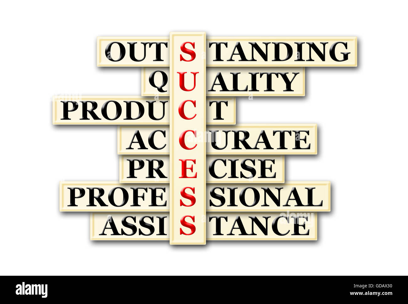 acronym of success and other releated words on white Stock Photo - Alamy