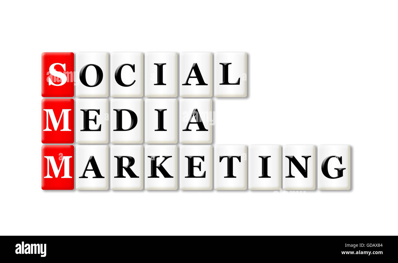 Conceptual SMM Social Media Marketing acronym on white Stock Photo - Alamy