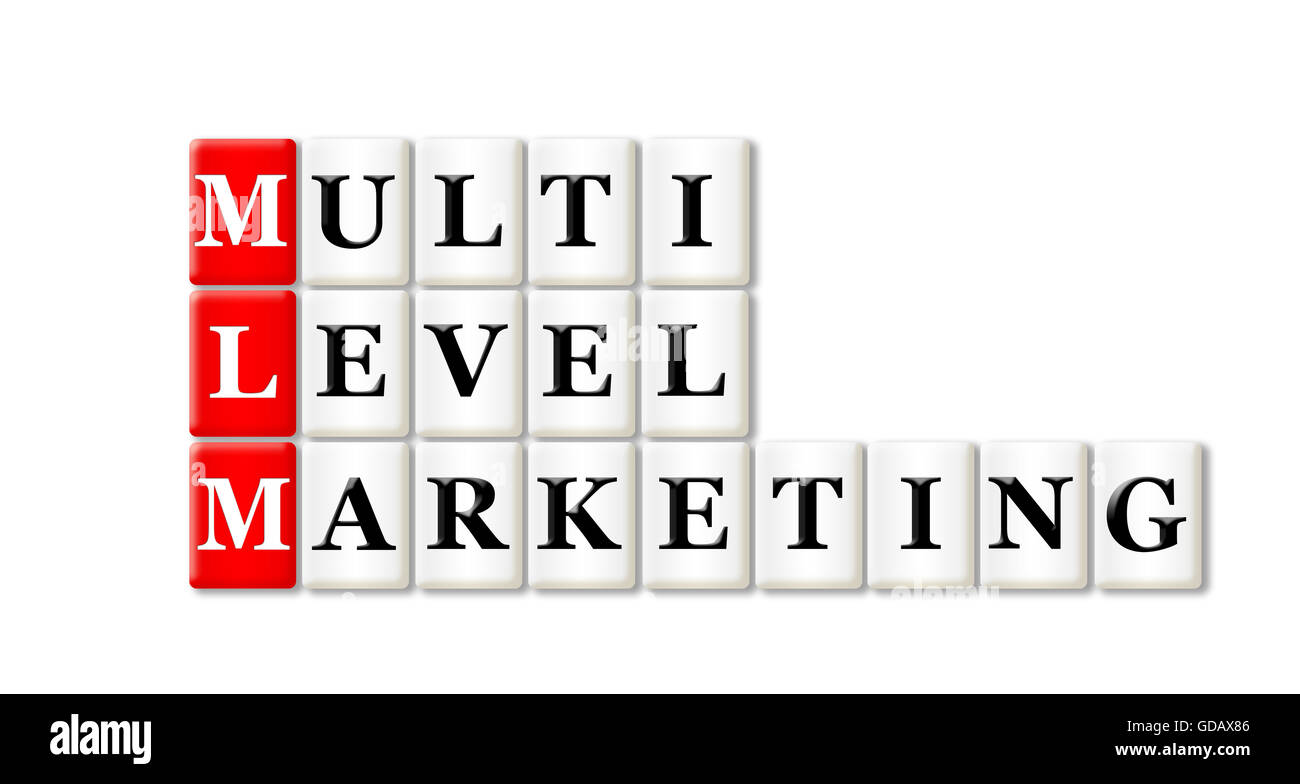 Conceptual MLM Multi Level Marketing acronym on white Stock Photo - Alamy