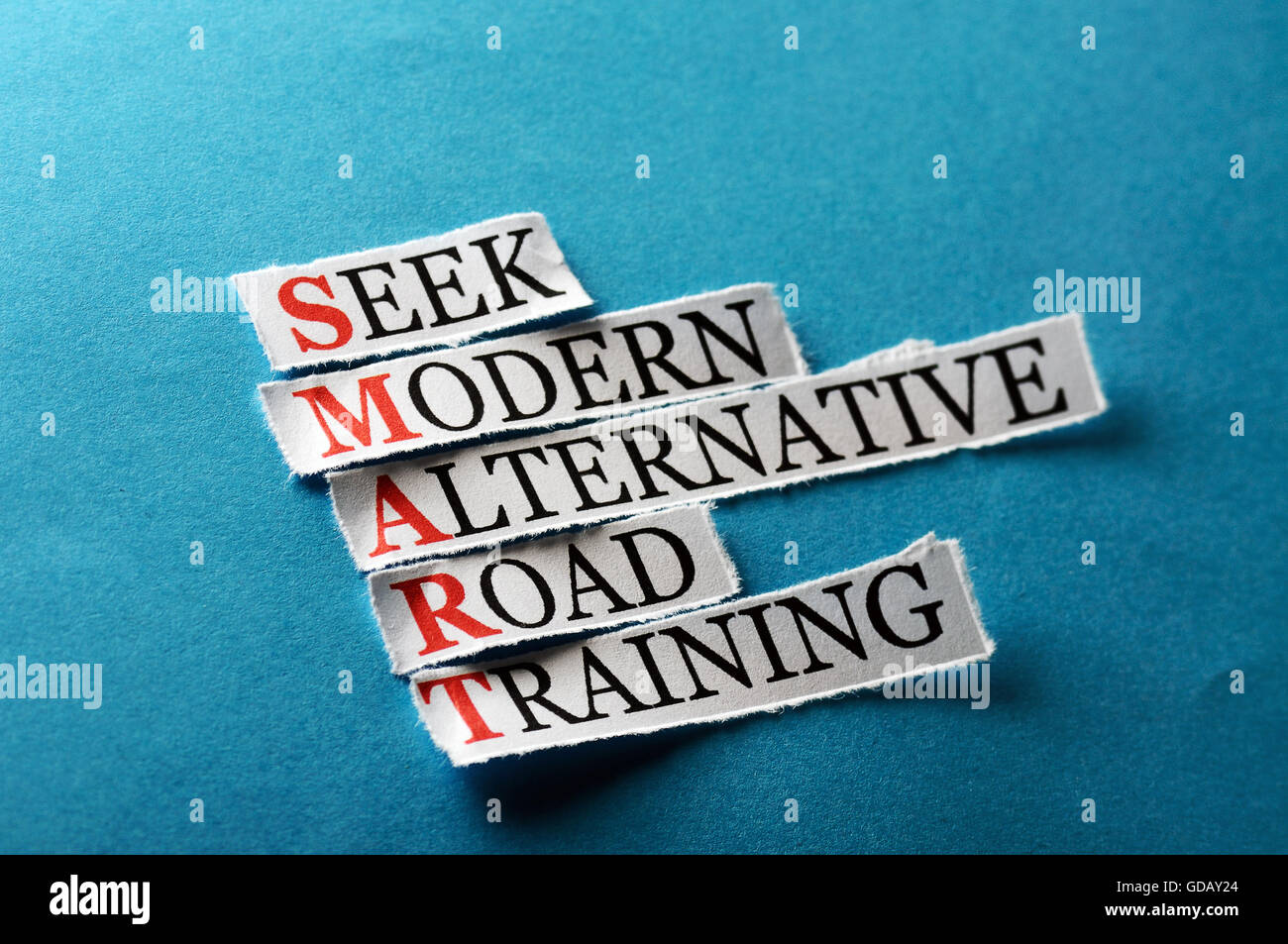 Smart acronym in business concept, words on cut paper hard light Stock ...