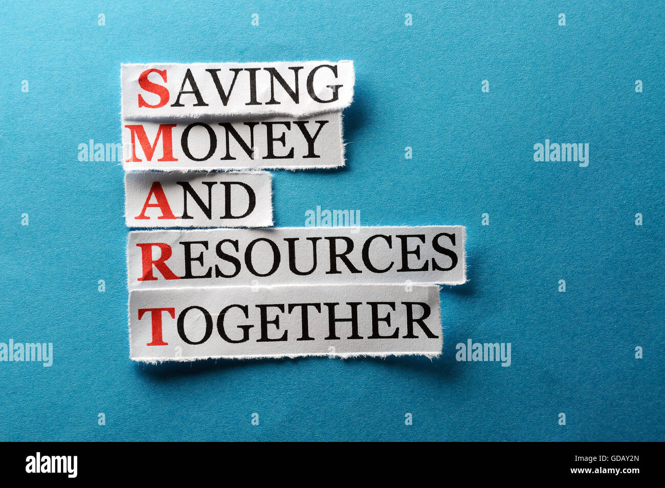 Smart acronym in business concept, words on cut paper hard light Stock ...