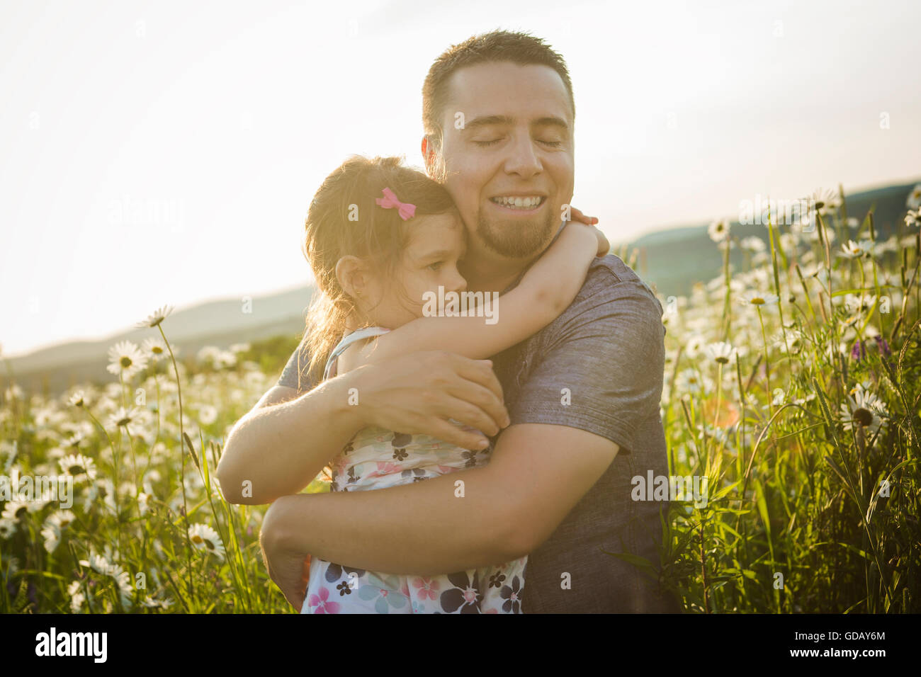 happy joyful father with daughter Stock Photo - Alamy