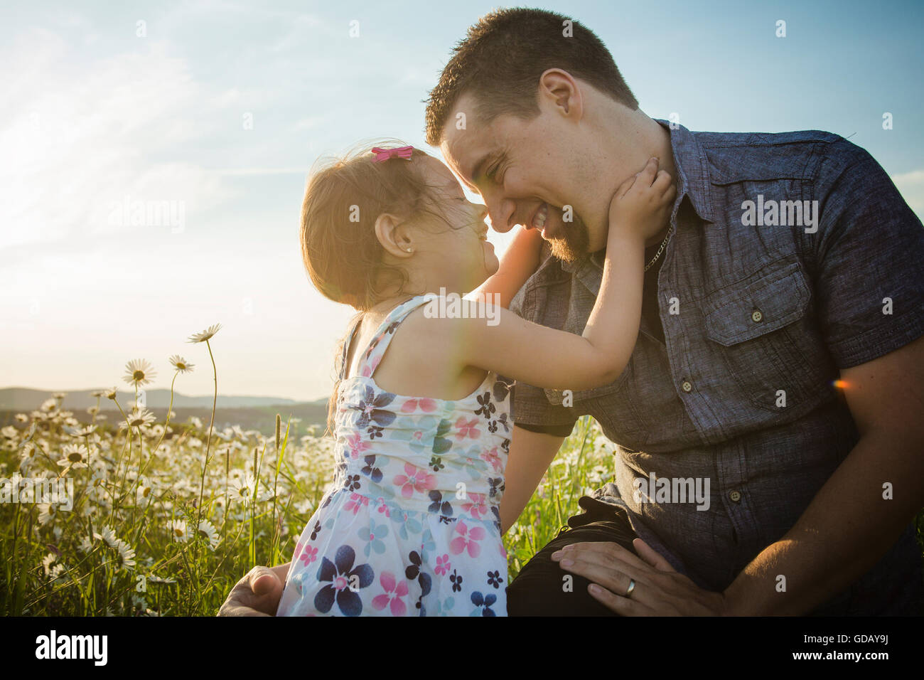 happy joyful father with daughter Stock Photo - Alamy