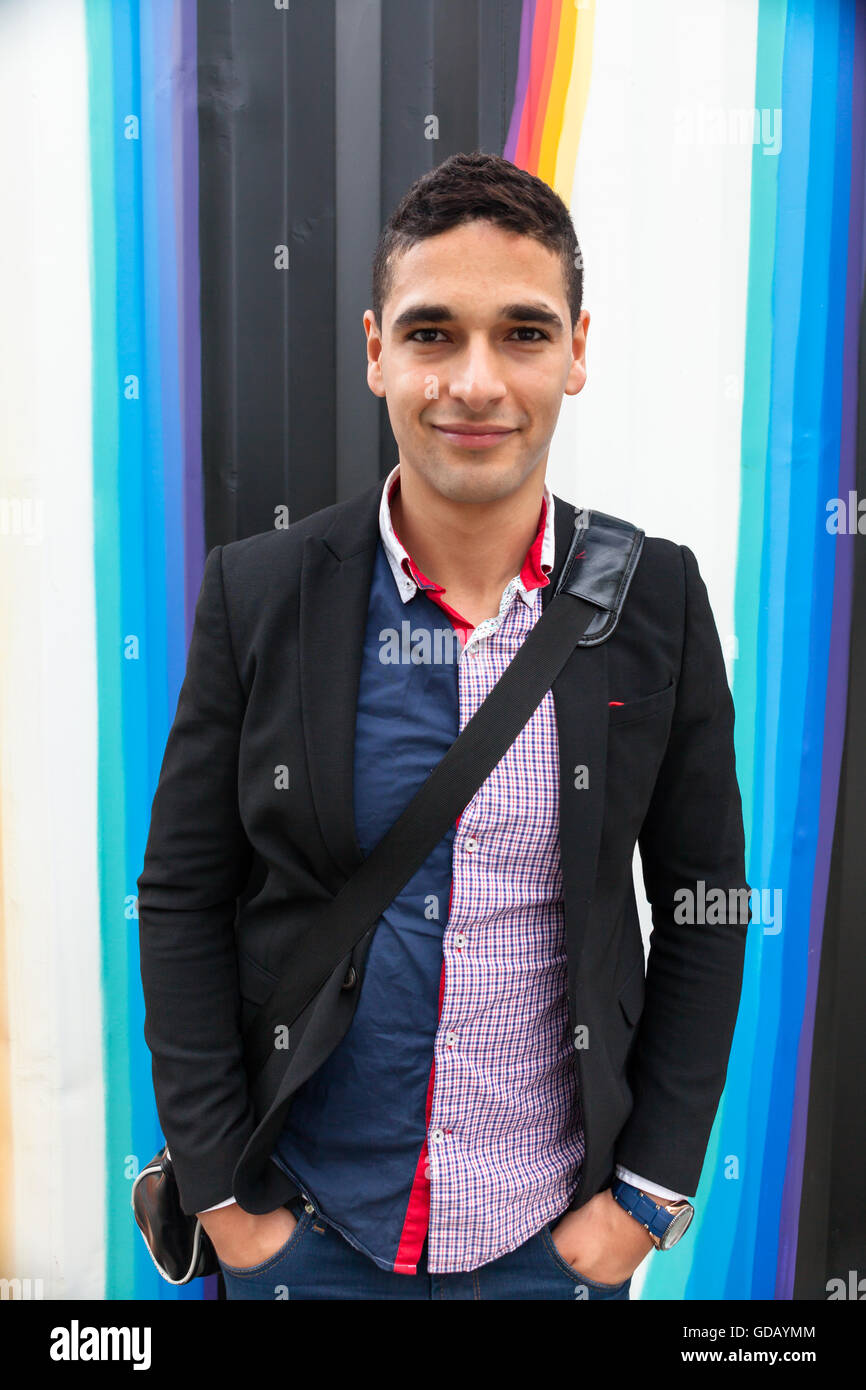 Positive young arab man hi-res stock photography and images - Alamy