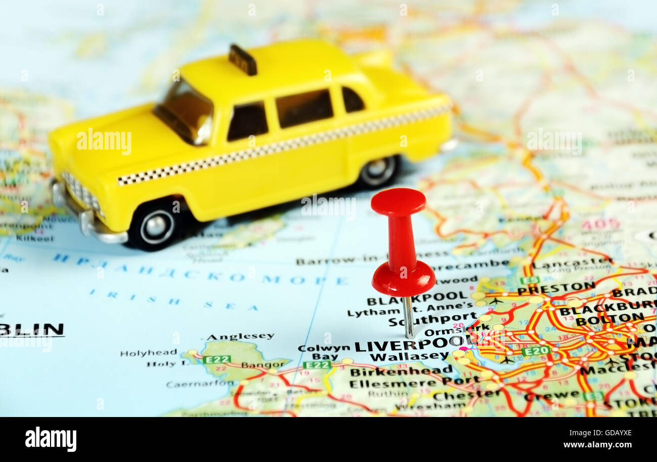 Liverpool united kingdom map red hi-res stock photography and images ...