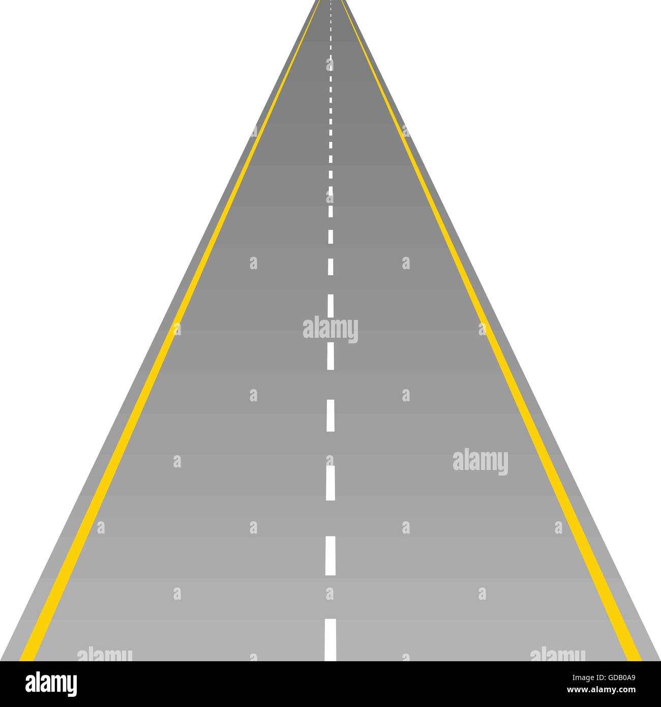 road vector on white with yellow and white line Stock Vector Image ...
