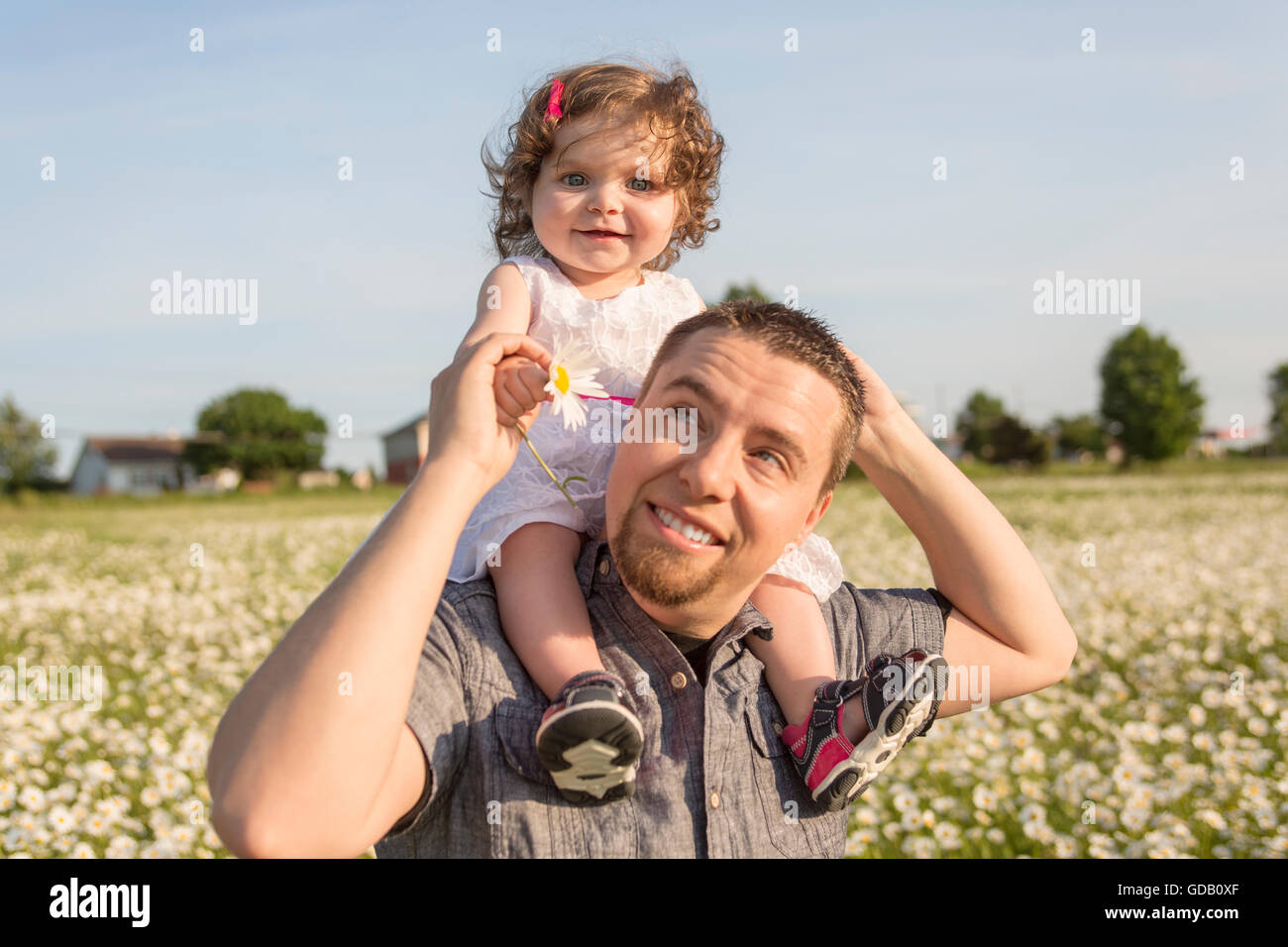 happy joyful father with daughter Stock Photo - Alamy