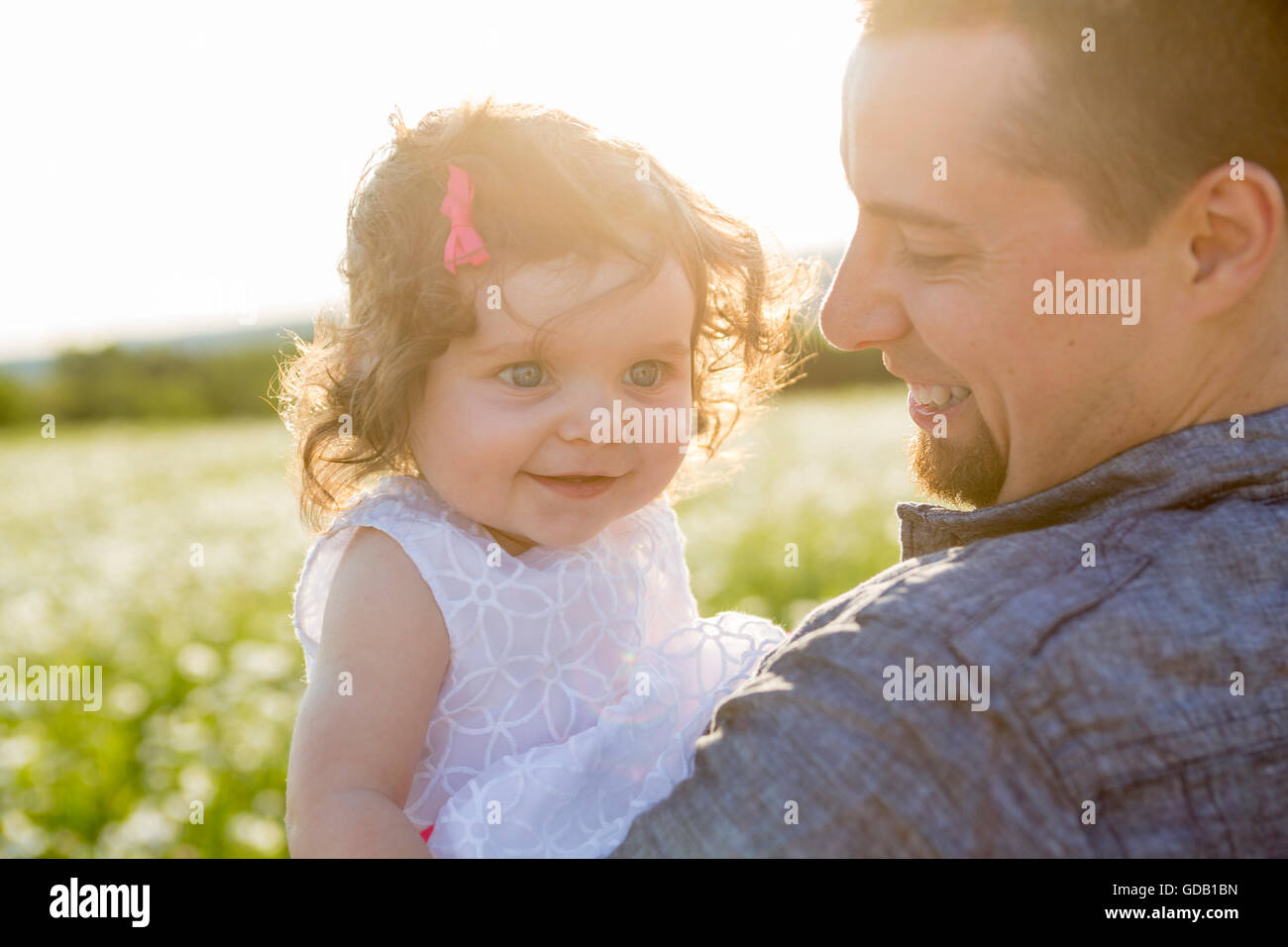 happy joyful father with daughter Stock Photo - Alamy