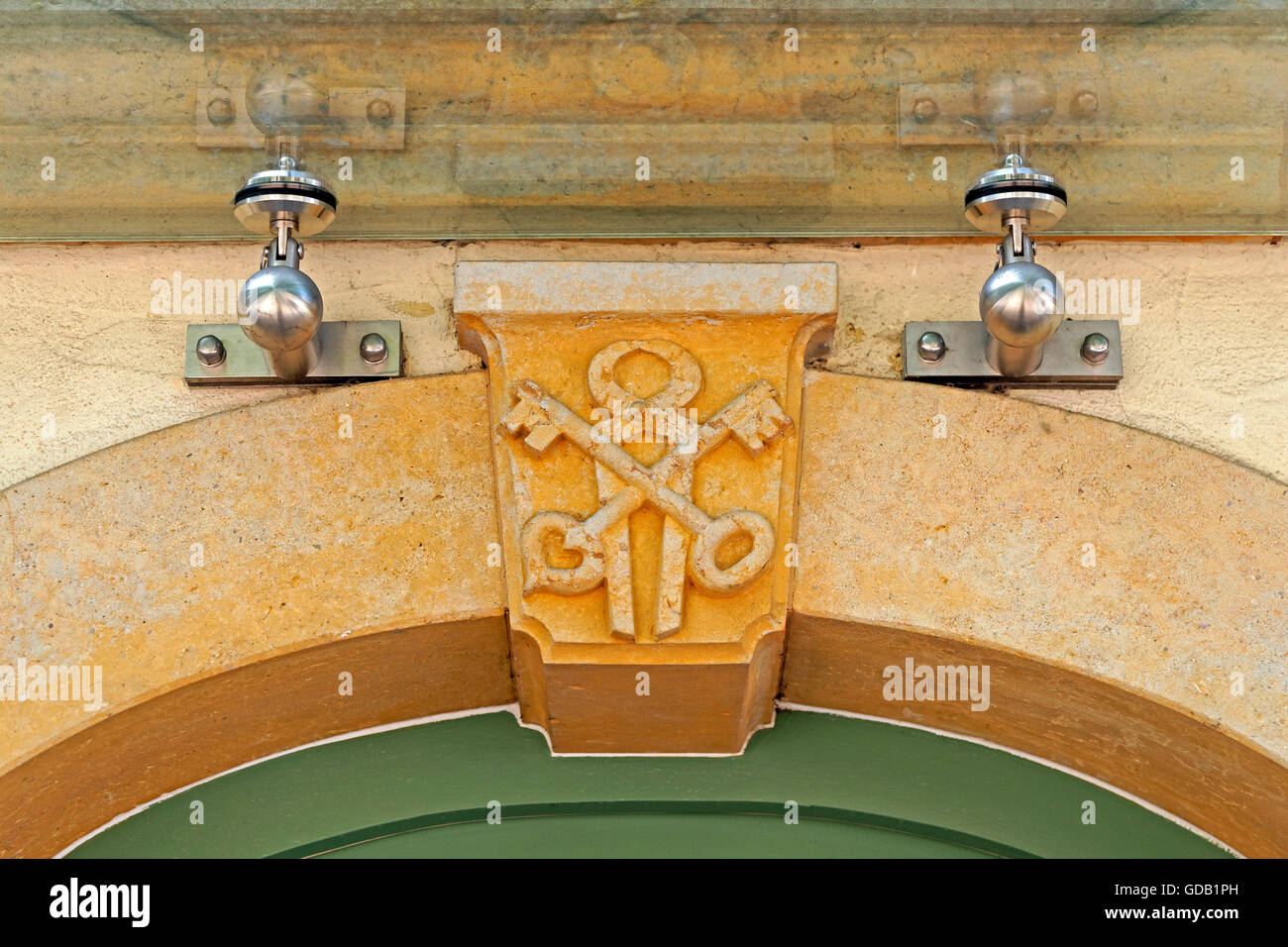 Front door,guild sign Stock Photo - Alamy