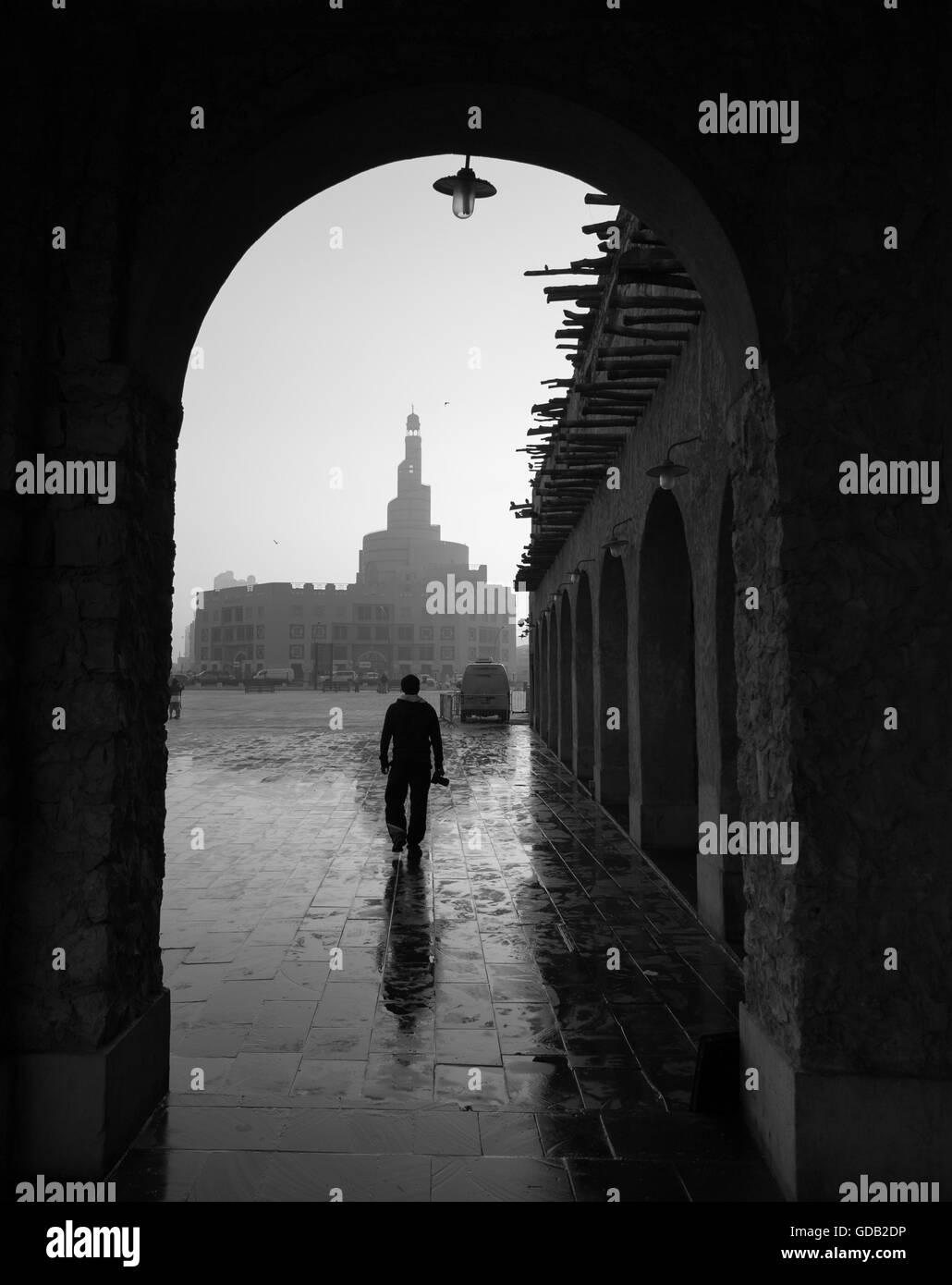 Qatar islamic cultural center Black and White Stock Photos & Images - Alamy