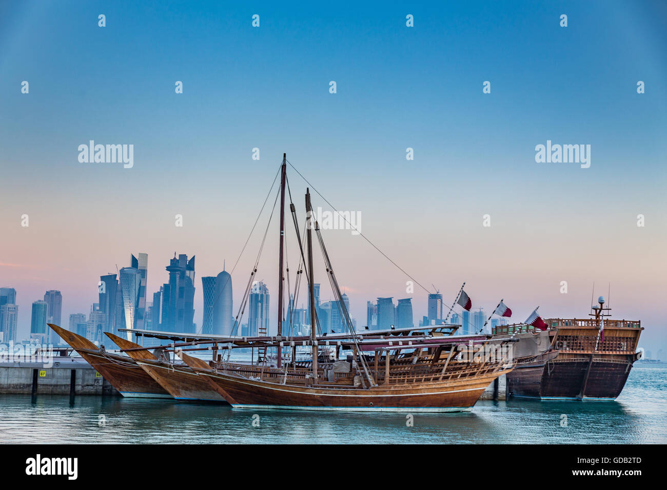 Doha corniche in early hi-res stock photography and images - Alamy