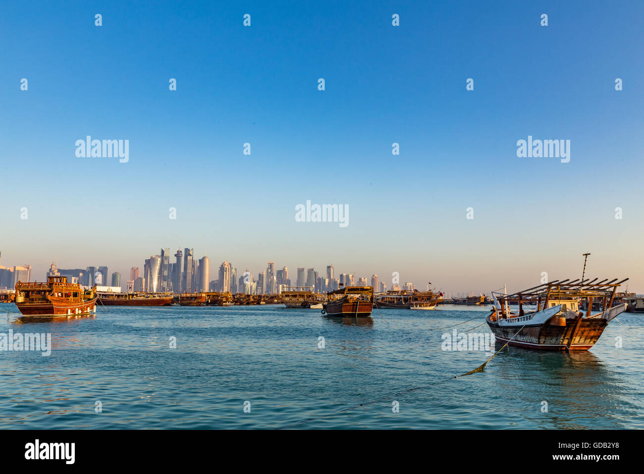 Doha corniche in early hi-res stock photography and images - Alamy