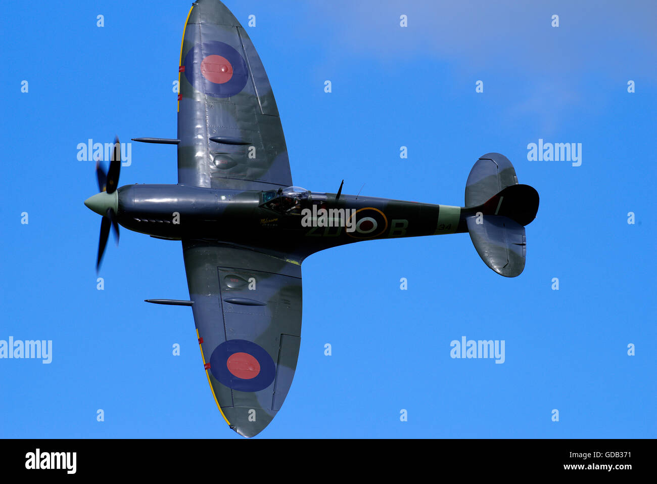 Vickers Supermarine Spitfire MH434, G-ASVJ, at Old Warden Stock Photo ...