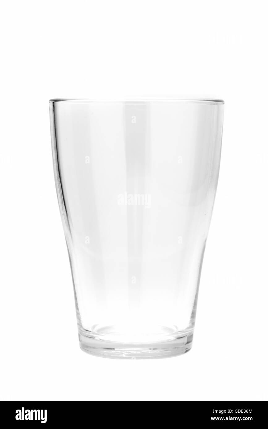 empty transparent glass isolated on the white background Stock Photo ...