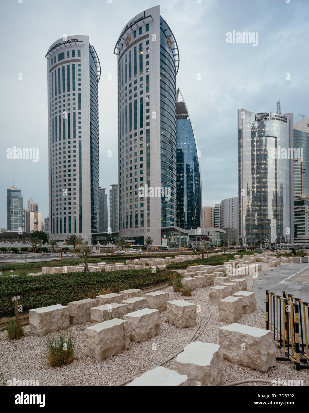 Al Fardan towers, West Bay, Doha Stock Photo - Alamy