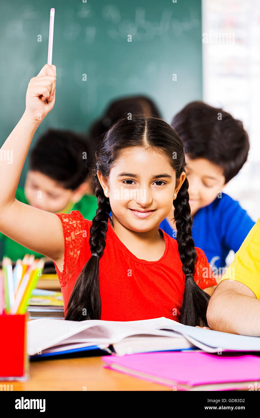 1 child Girl School Student Studying in a Classroom Stock Photo - Alamy