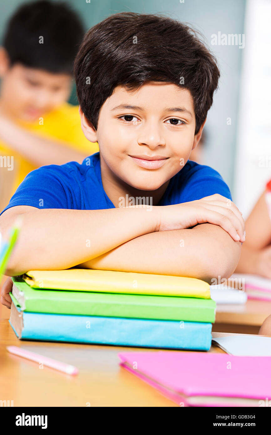 1 Boy School Student Studying in a Classroom Stock Photo - Alamy