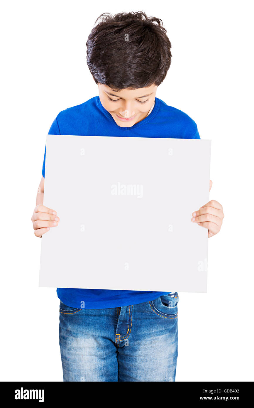 1 kid girl Standing Holding Message Board Watching Stock Photo - Alamy