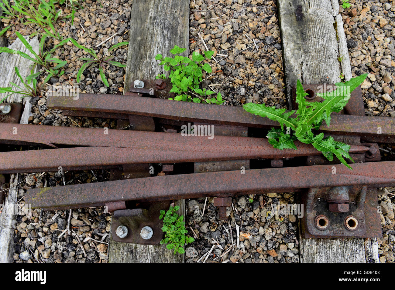 A disused train track runs through the North Norfolk countryside in ...