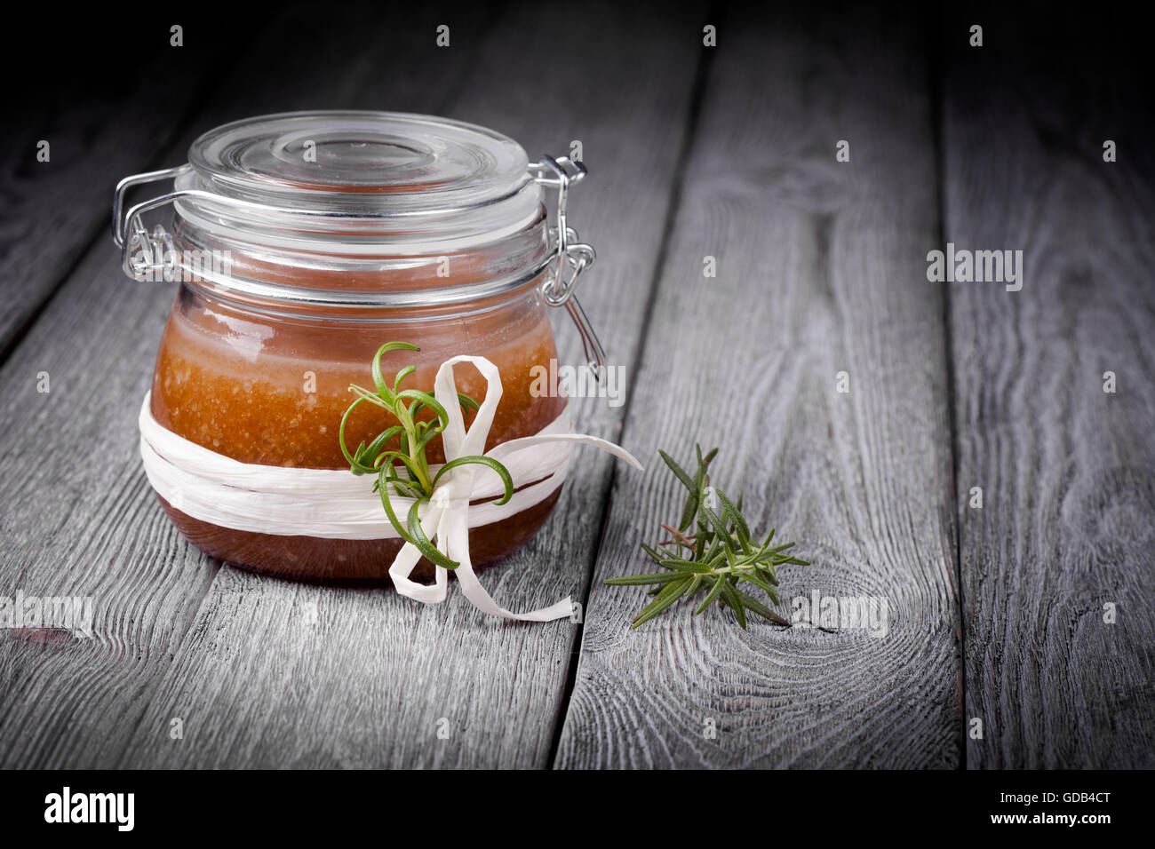 Natural diy ginger sugar and salt body scrub Stock Photo - Alamy