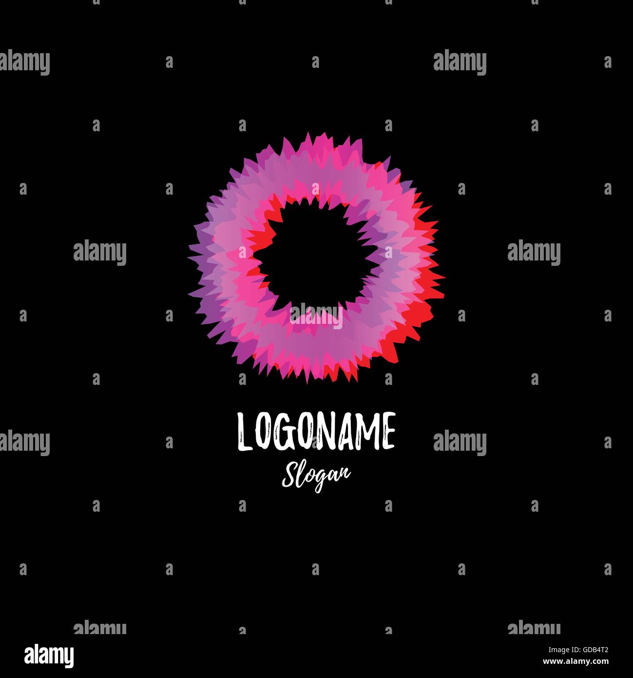 Color wheel, donut, circle. Vibration. Abstract vector logo Stock ...