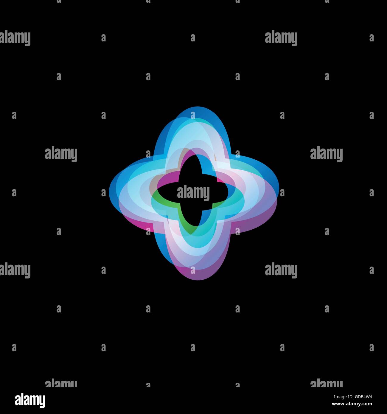 Abstract colorful cross modern design stylish. Overlay overlap color ...