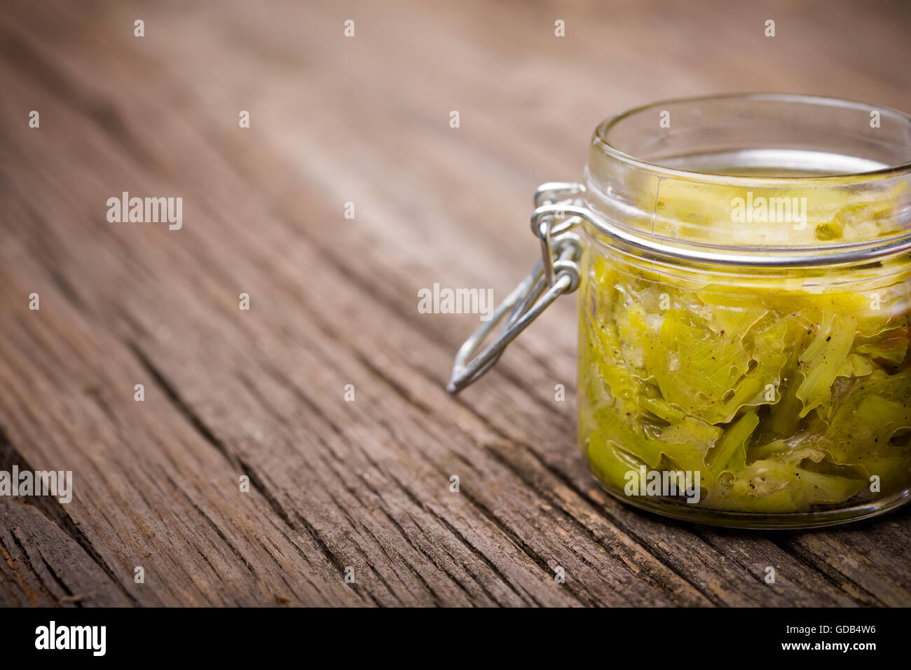 Natural diy homemade leek marmalade Stock Photo - Alamy
