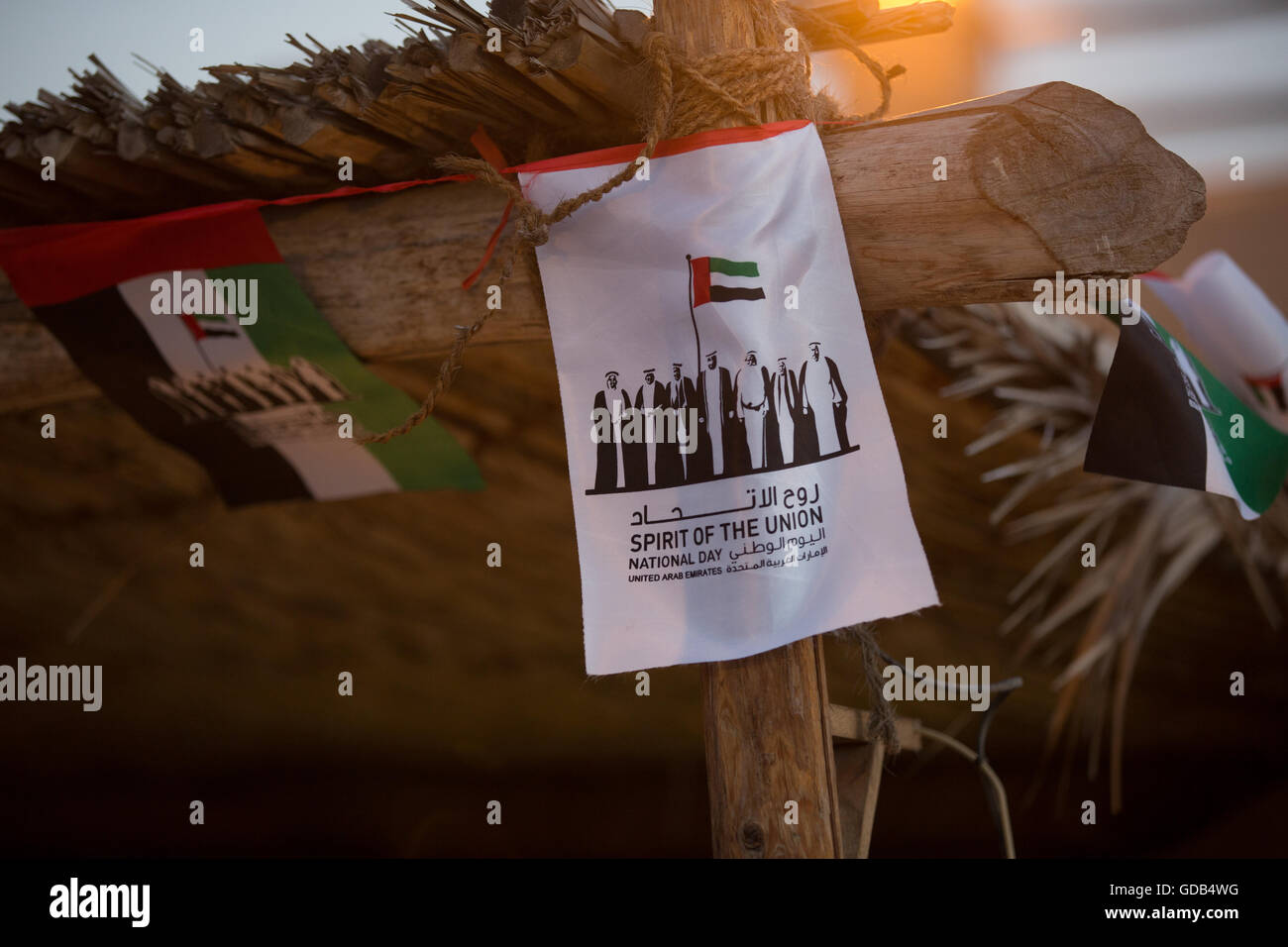Emirati National Day Sprit of the Union bunting with the UAE flag at ...
