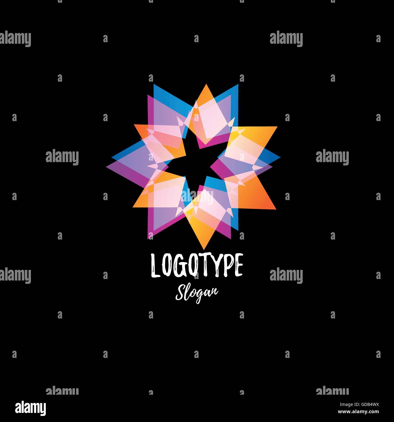 Abstract star. Logo star. Logo vector star. Isolated modern stylish ...