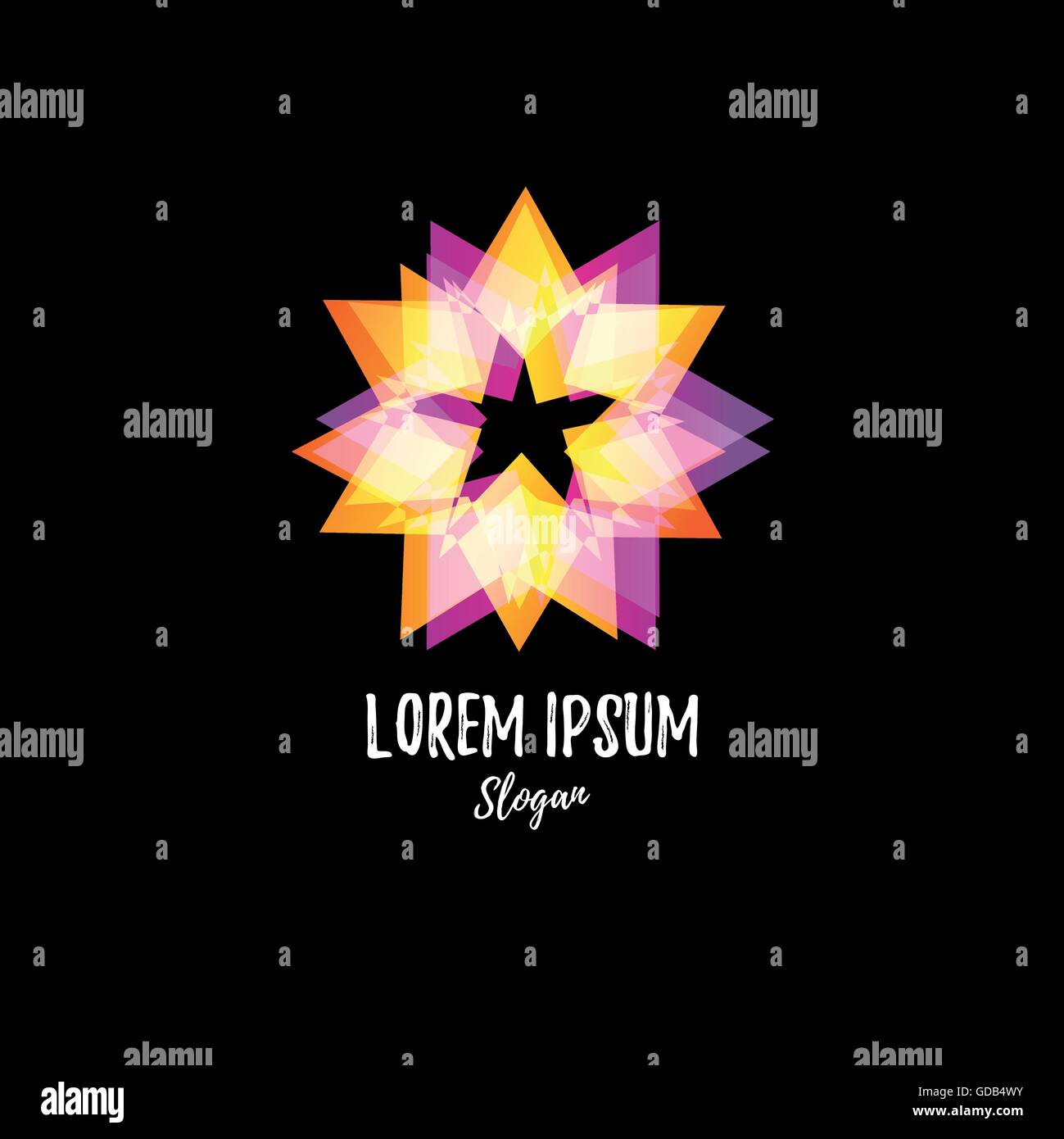 Abstract star. Logo star. Logo vector star. Isolated modern stylish ...