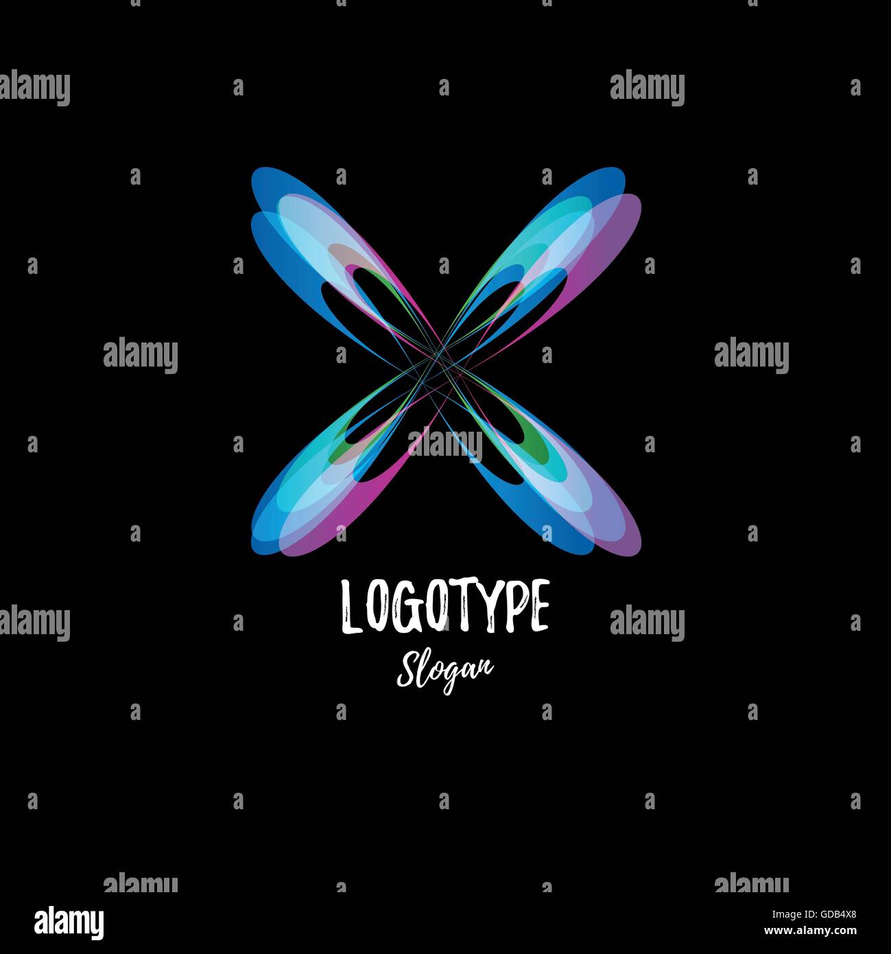 Abstract image of helicopter blades with the effect of color blending ...