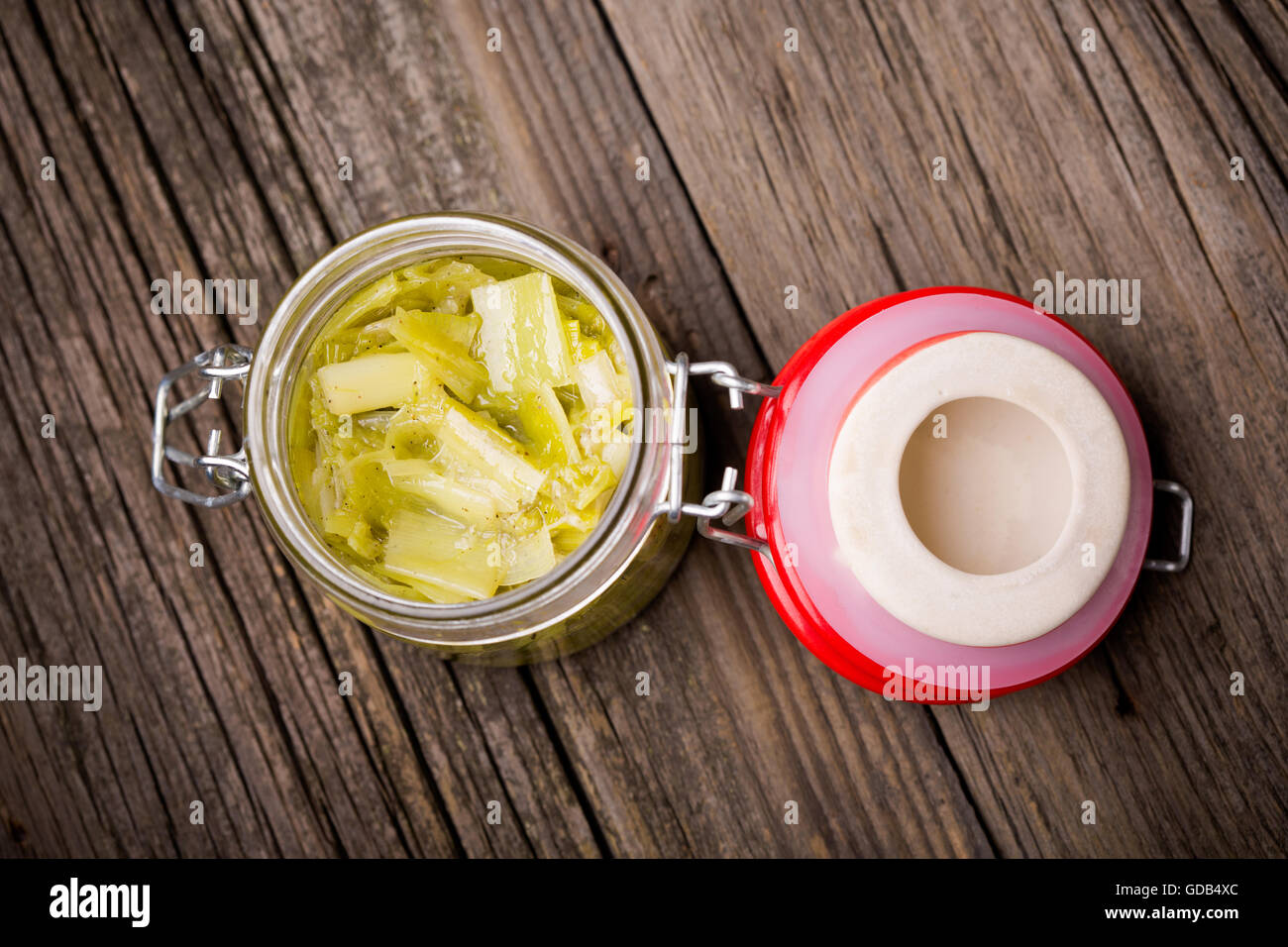 Natural diy homemade leek marmalade Stock Photo - Alamy