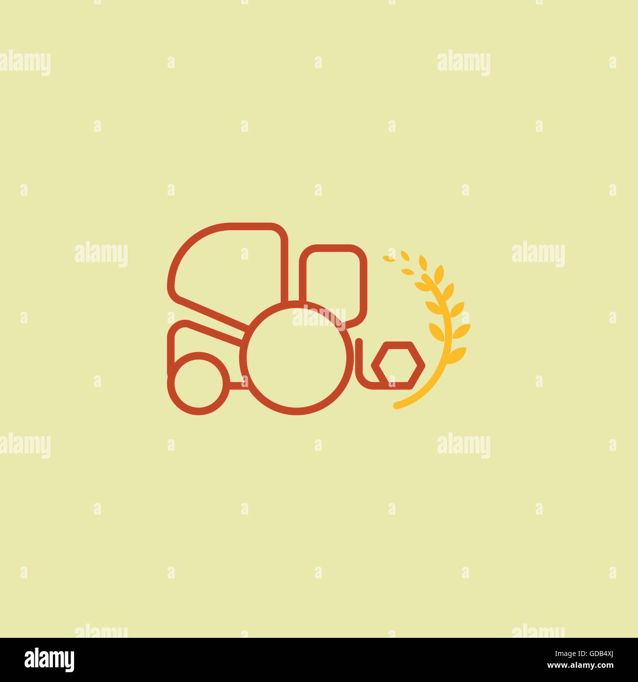Combine icons. Harvester signs. Vector symbol. Isolated logo. Harvester ...