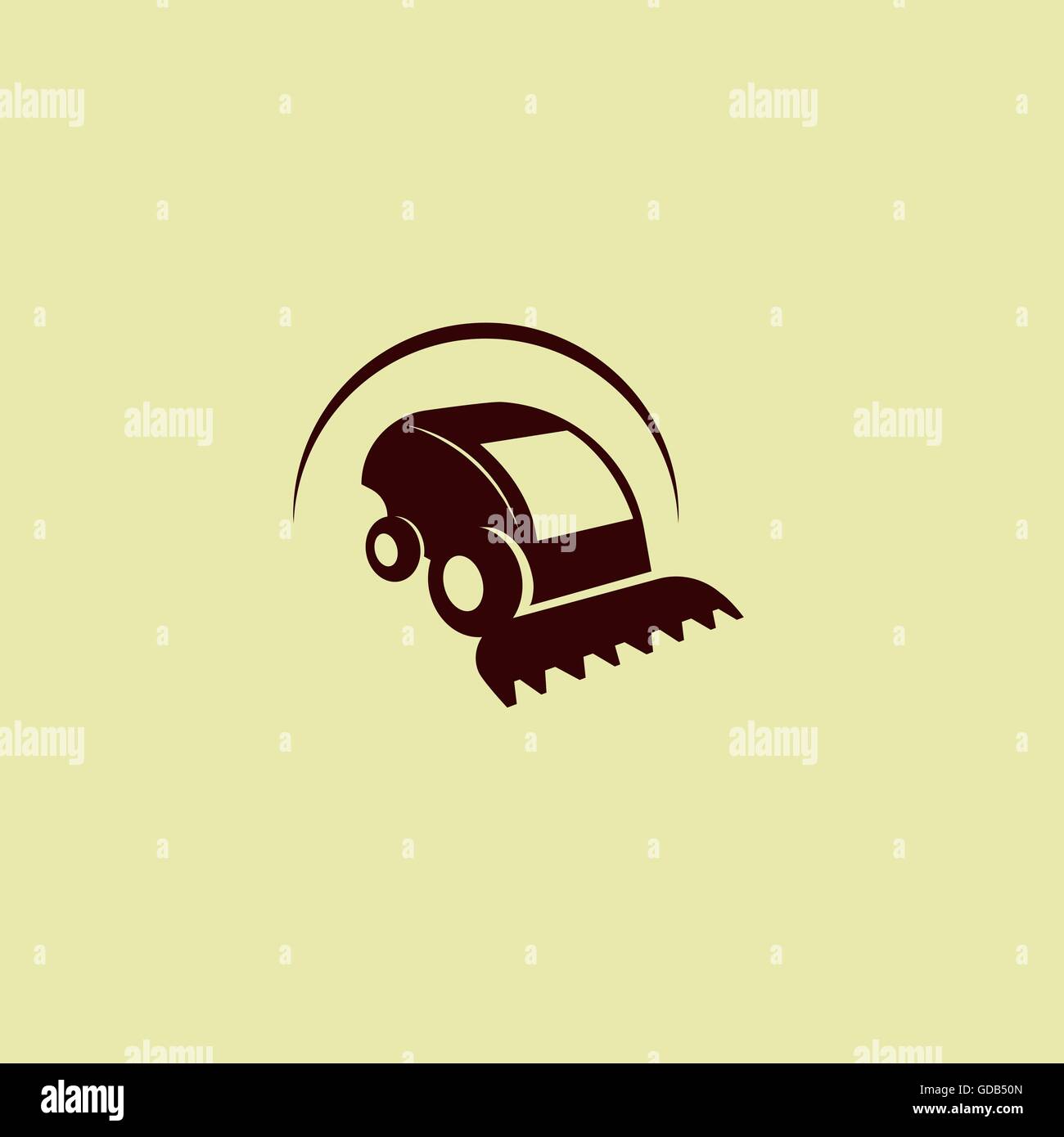 Combine harvesting. Agricultural machinery. Harvest logo. Cartoon ...