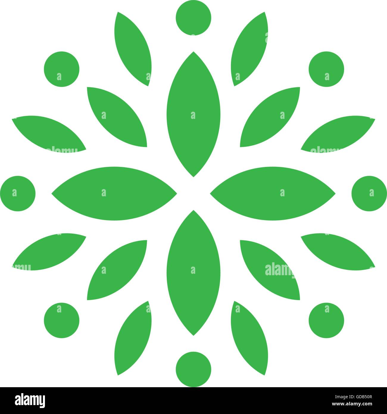 Organic vector green isolated logo. Leaves logo. Unusual abstract ...