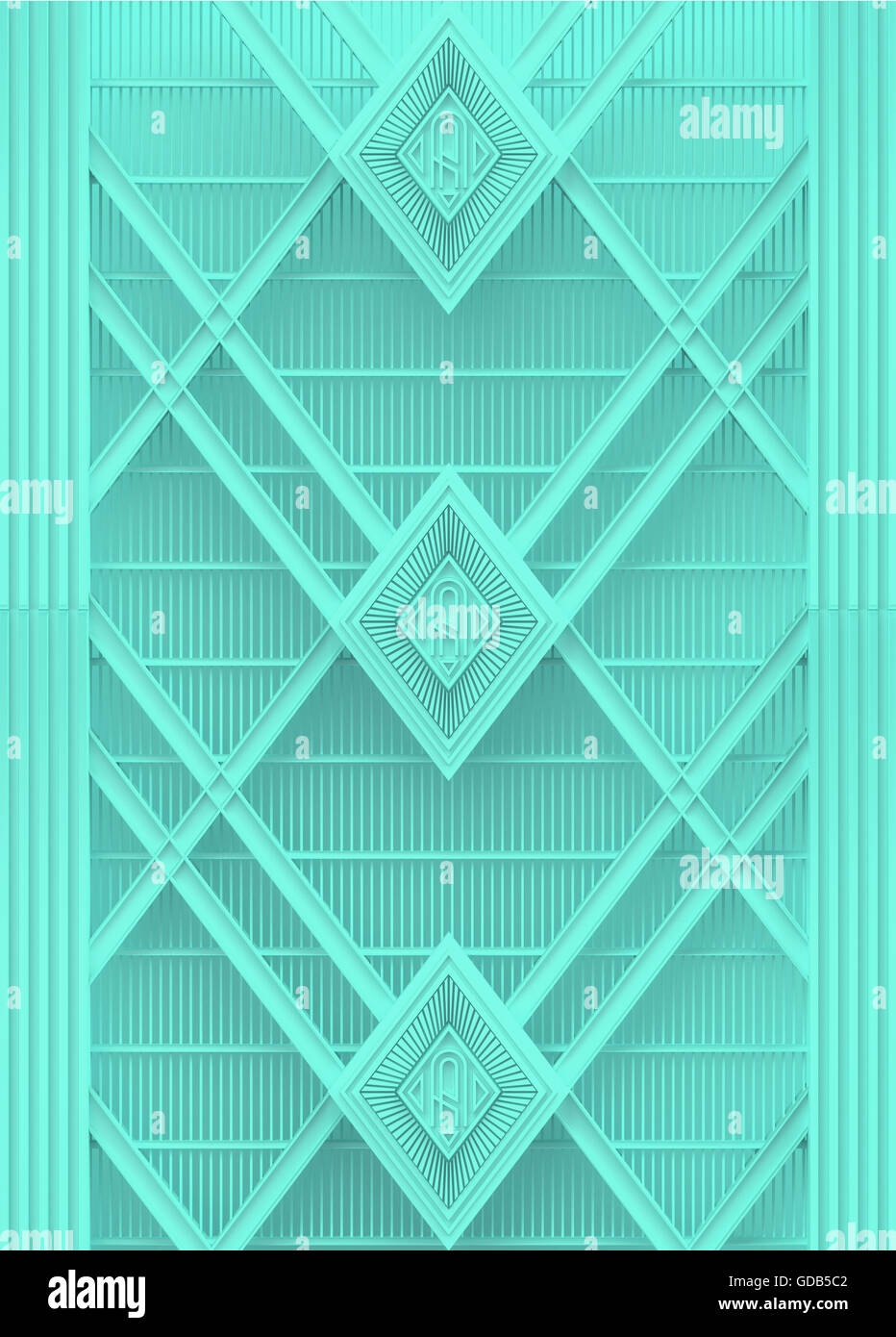 light blue plastic wall art deco background 3d render Stock Photo - Alamy