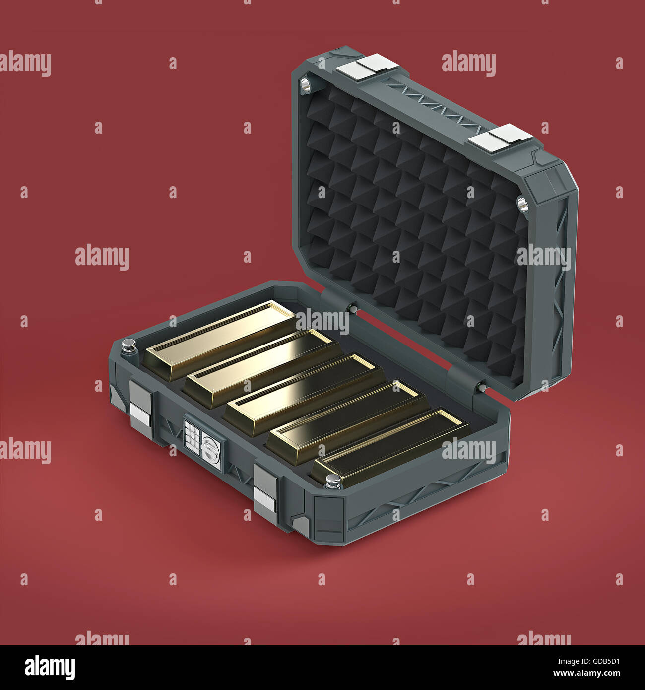 Briefcase full money gold bars hi-res stock photography and images - Alamy