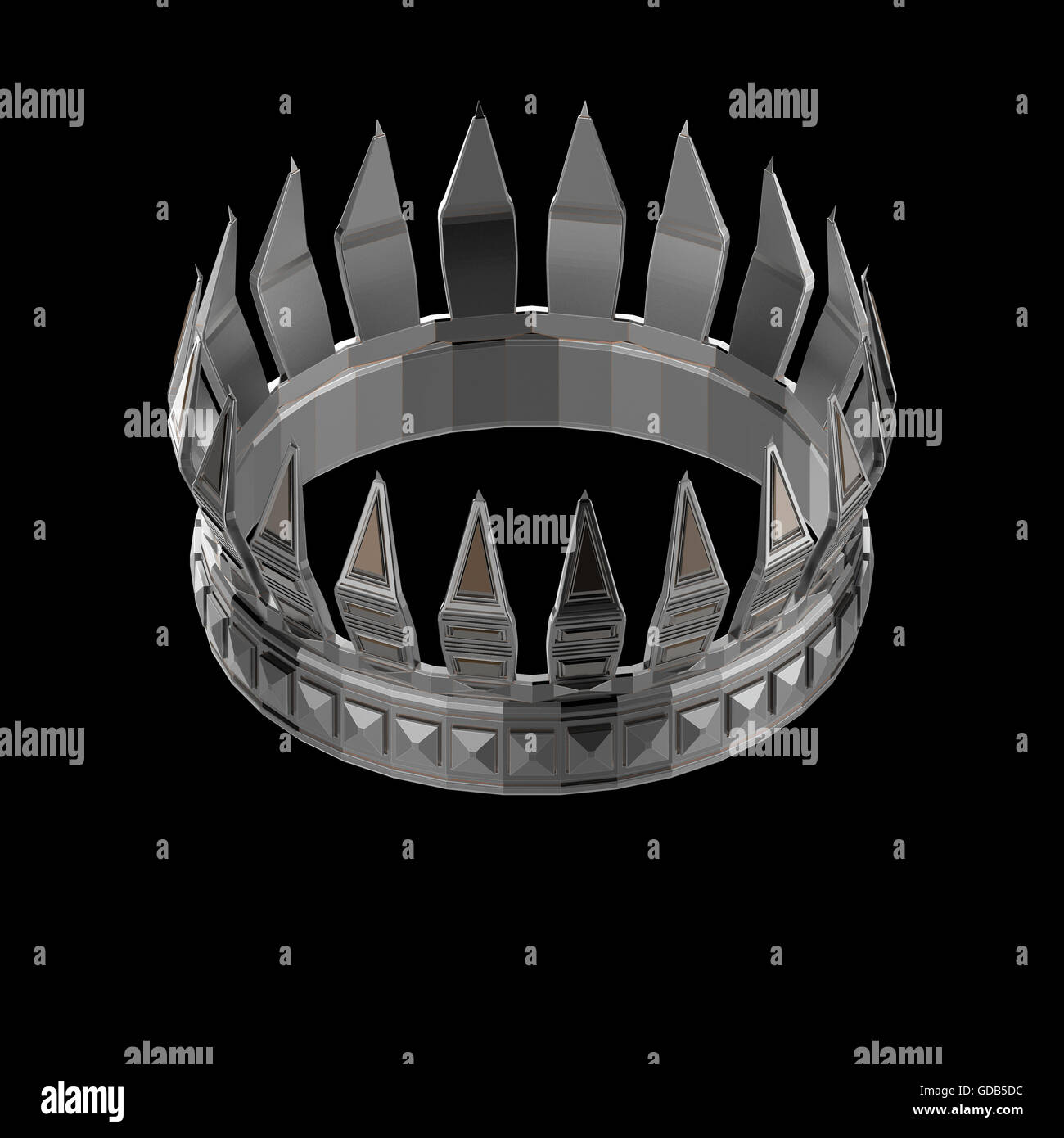 sharp spike metal crown 3d render isolated Stock Photo - Alamy