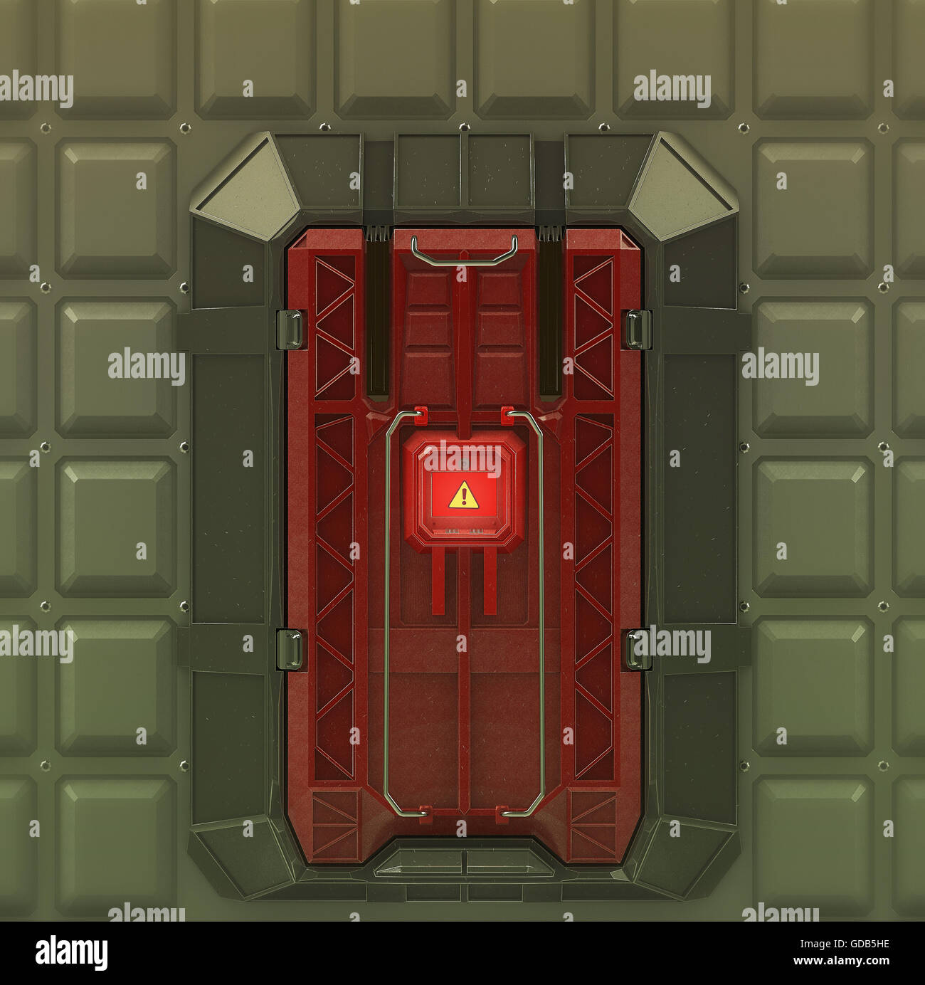 Science fiction interior very secure reinforced vault gate with ... Science fiction interior very secure reinforced vault gate with ...