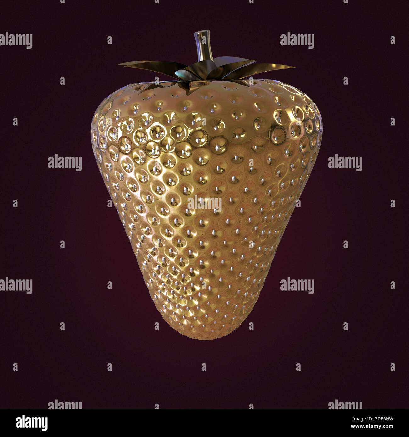 shining and nuanced metal surface golden strawberry natural summer ...