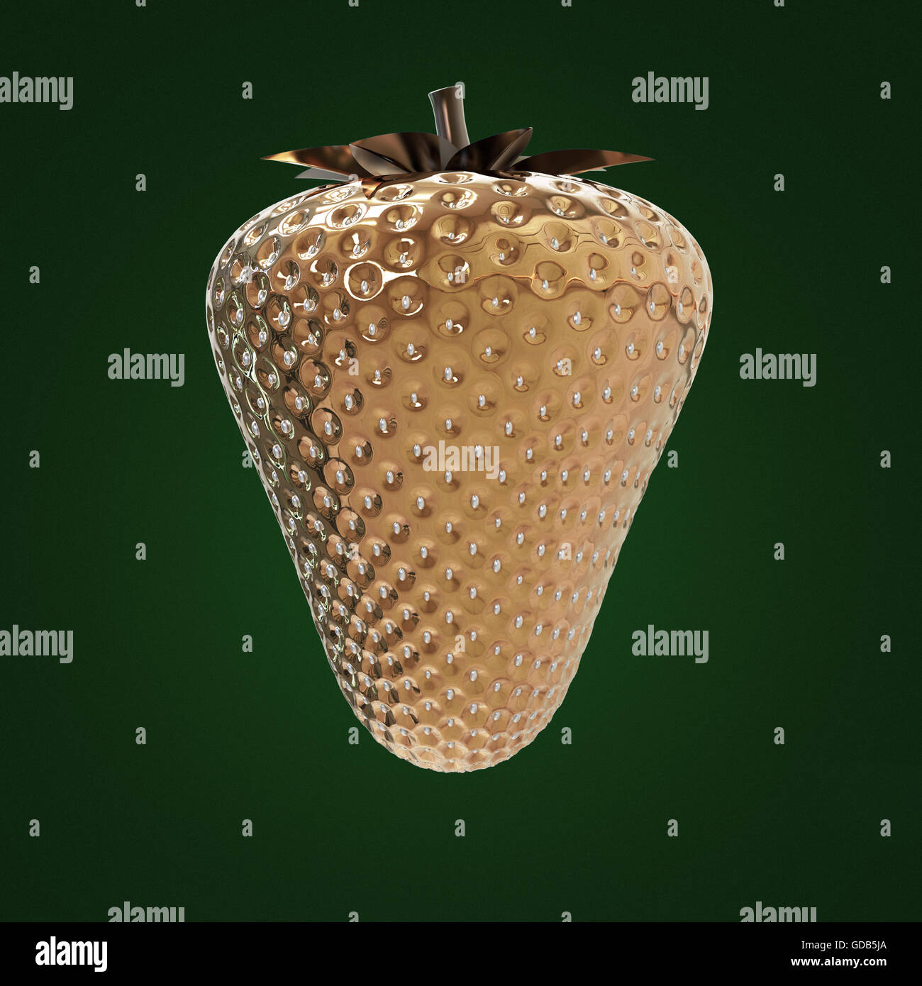 shining and nuanced metal surface golden strawberry natural summer ...